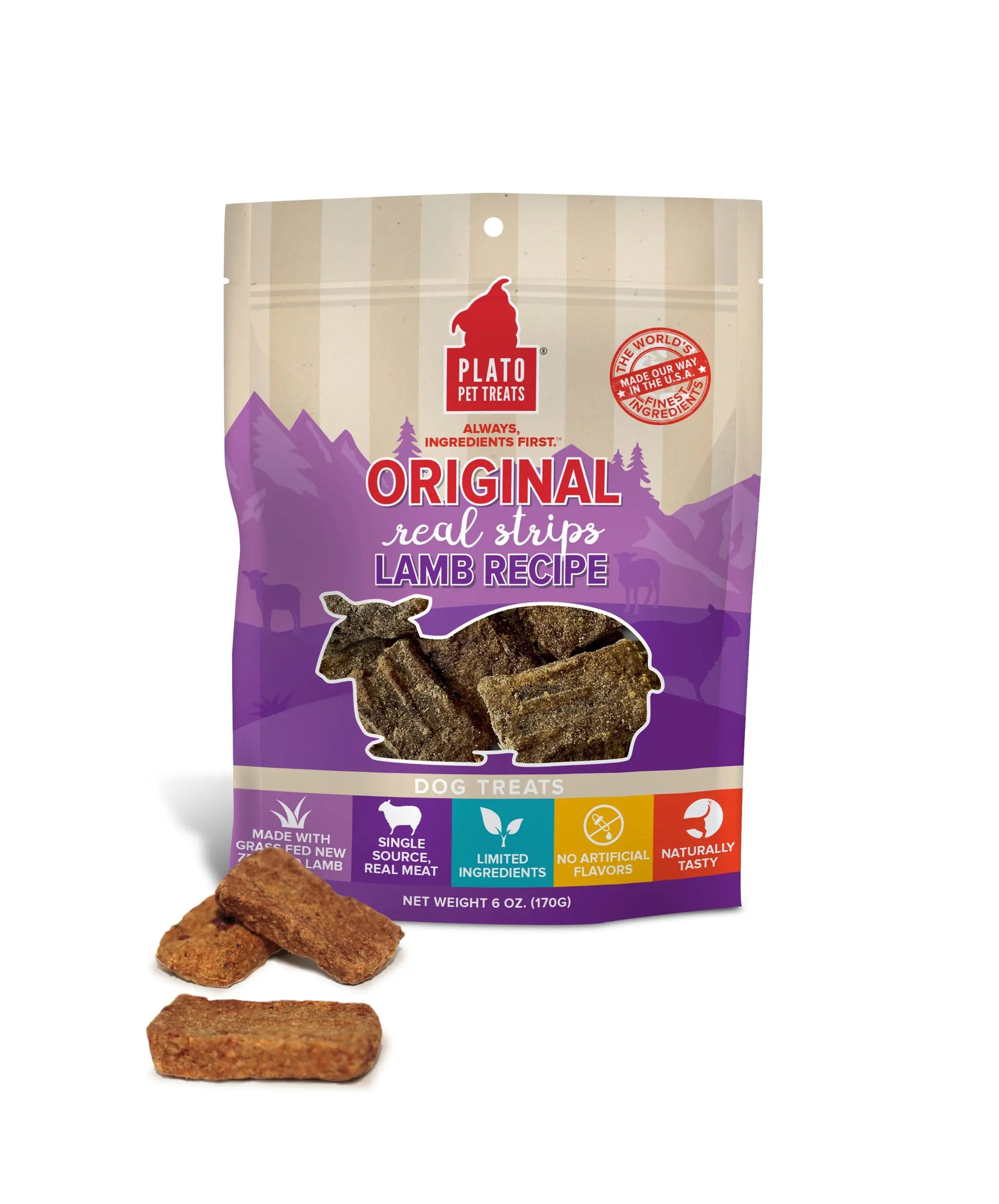 Original Real Strips Lamb – Plato Pet