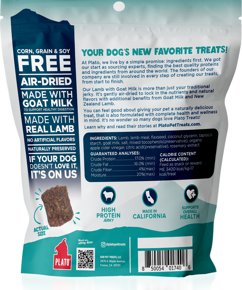 Lamb with Goat Milk Jerky Bites – Plato Pet